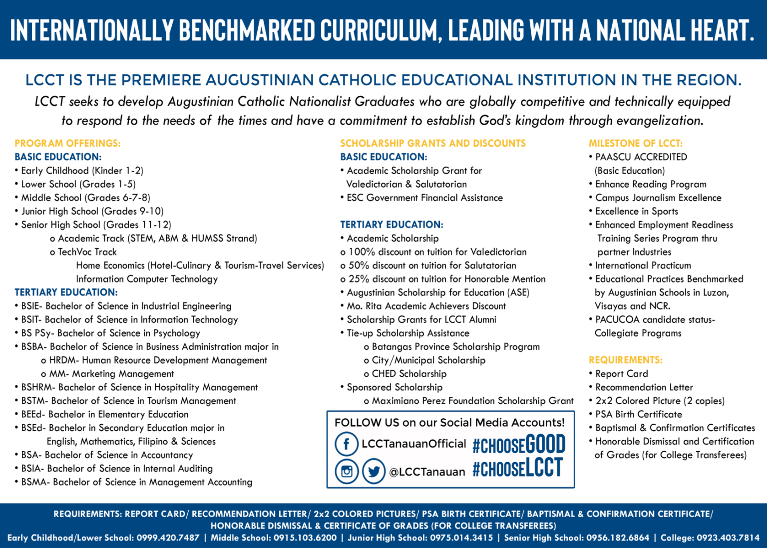 ADMISSION IS ONGOING! SY 2022-2023 – LA CONSOLACION COLLEGE TANAUAN